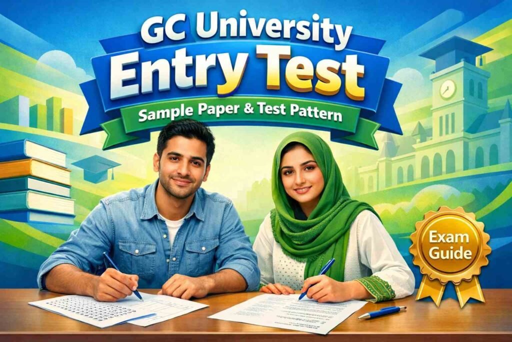 GC University Admission Entry Test Sample Paper Pattern